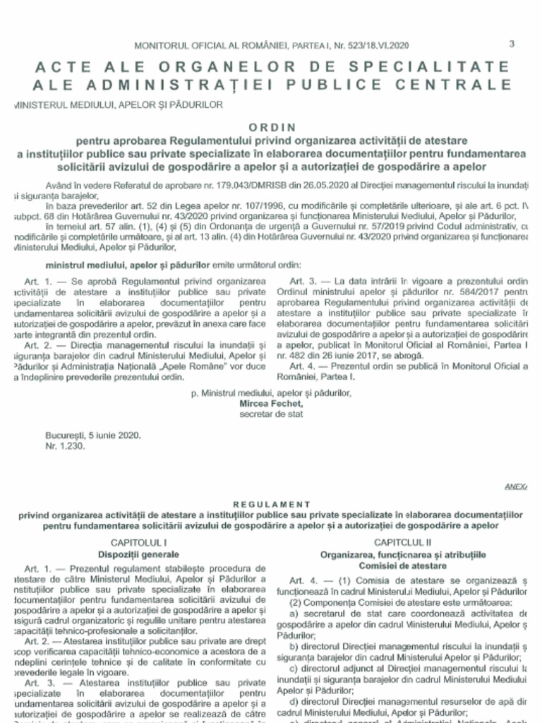 Ordin 1230 2020 | PDF