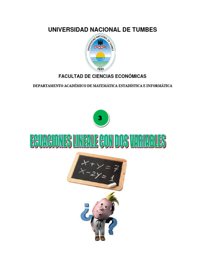 Módulo-Ecuaciones e Inecuaciones Lineales Con Dos Variables | PDF | Ecuaciones | Desigualdad ...