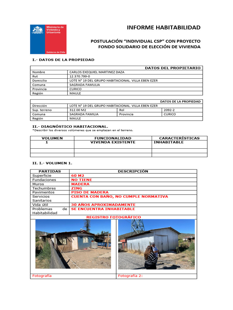 7.1 INFORME DE HABITABILIDAD_ CARLOS MARTINEZ2 | PDF