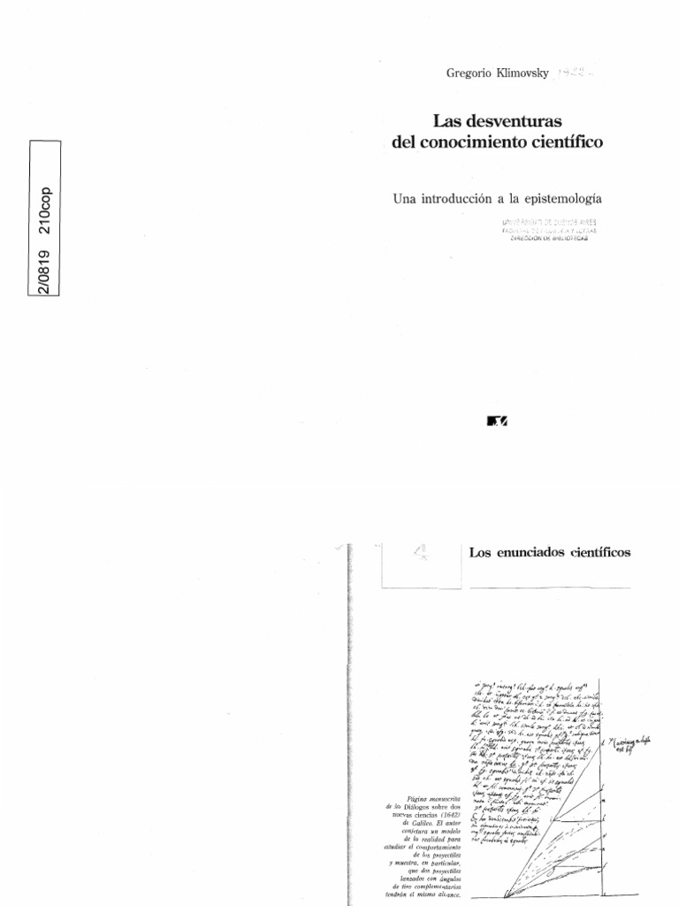 3.B. Klimovsky - Las Desventuras Del Conocimiento Científico - Cap. 4 | PDF