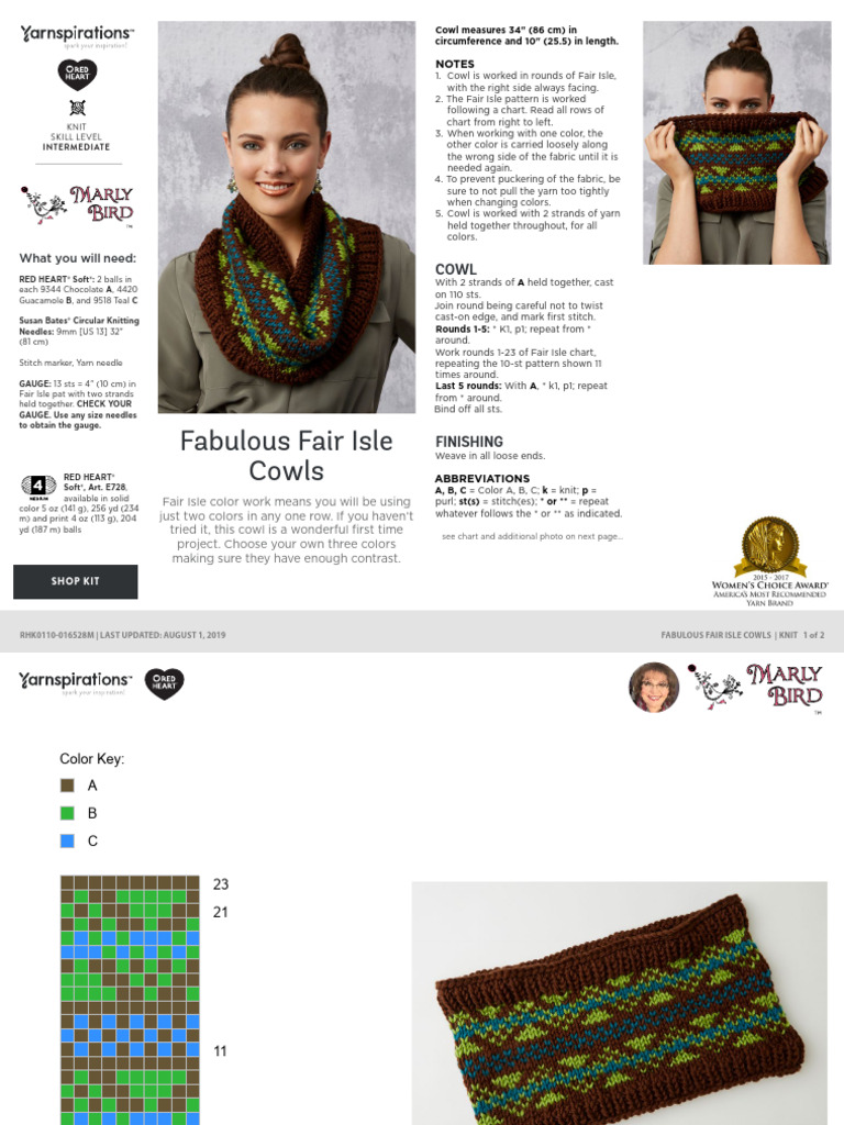 RHK0110 016528M | PDF | Fair Isle (Technique) | Gauge (Knitting)