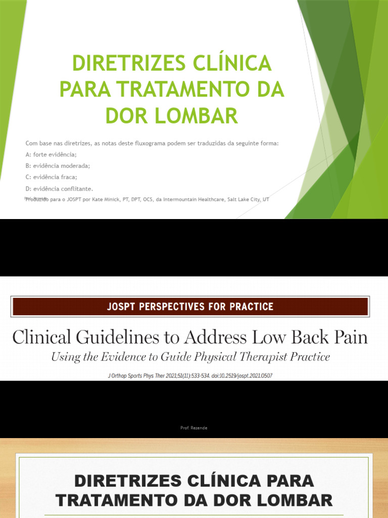 Diretrizes para Tratamento da Dor Lombar | PDF | Dor lombar | Dor