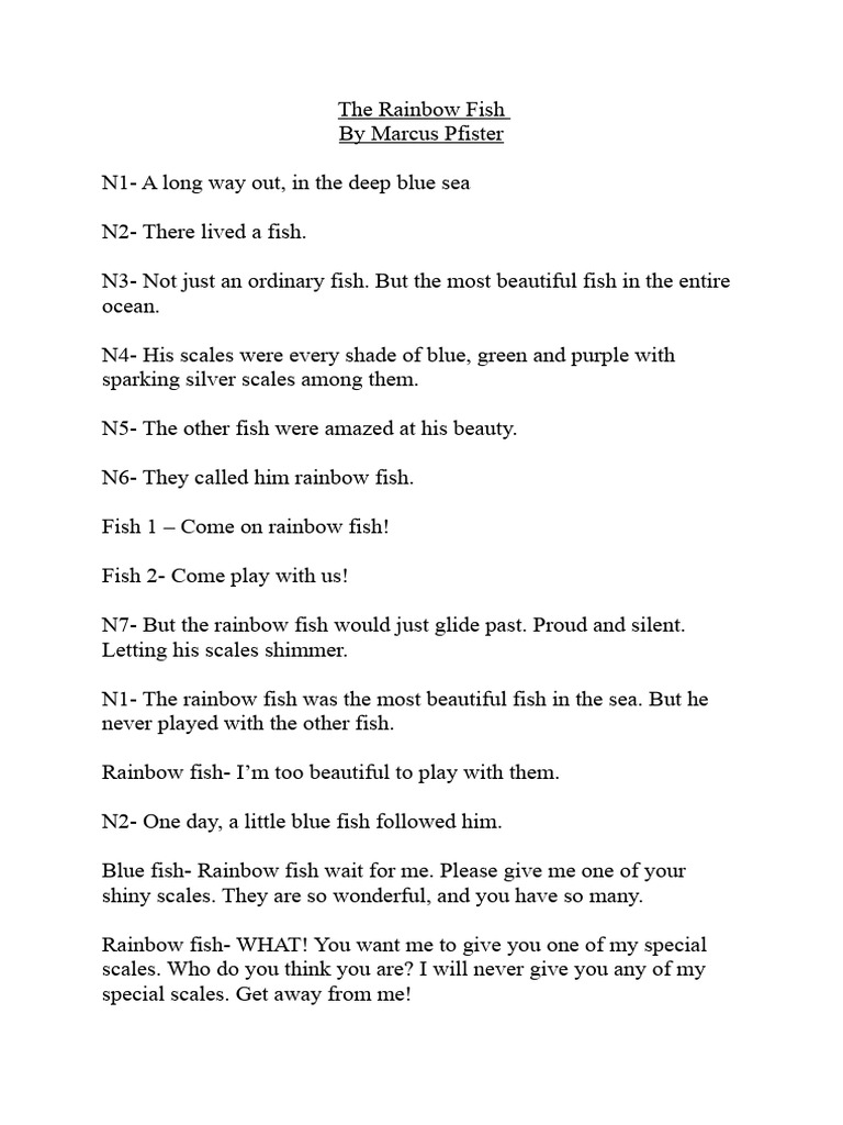 Rainbow Fish | PDF