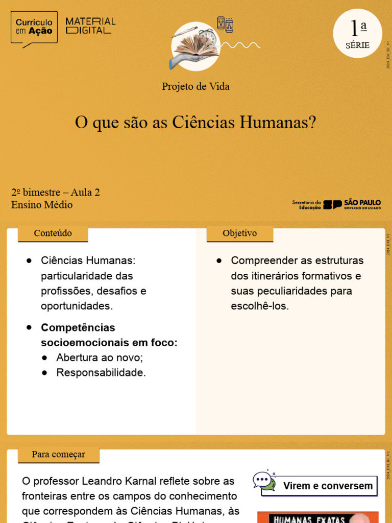 Aula 2 - PV - 1º EM - Prof. Vinícius - 2º Bim | PDF | Science | Sociologia