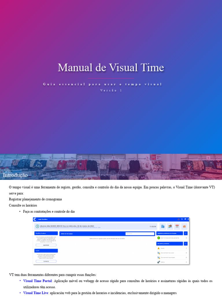 Manual de Visual Time (PT) | PDF | Janela (informática) | Senha