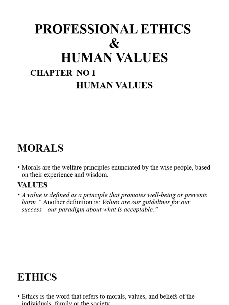 Human Values Chapter 1 | PDF | Virtue | Courage