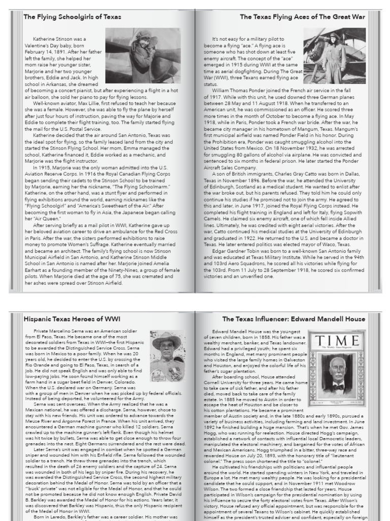 Texas Aviation Pioneers of WWI | PDF | Military