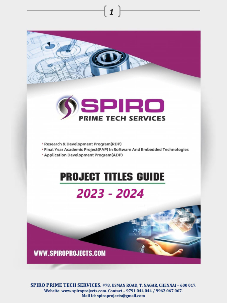 1.PROJECT TITLES 2023-2024 | PDF | Artificial Neural Network | Internet Of Things