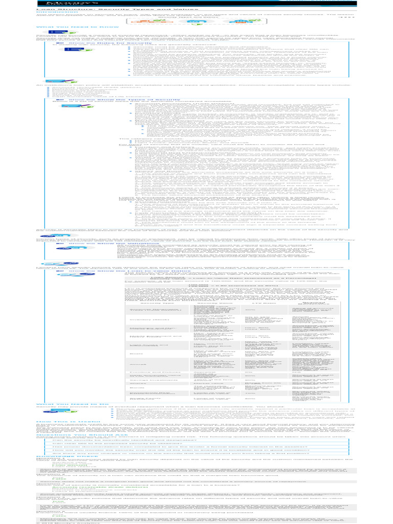 Loan Structure Security Types | PDF | Loan To Value Ratio | Loans