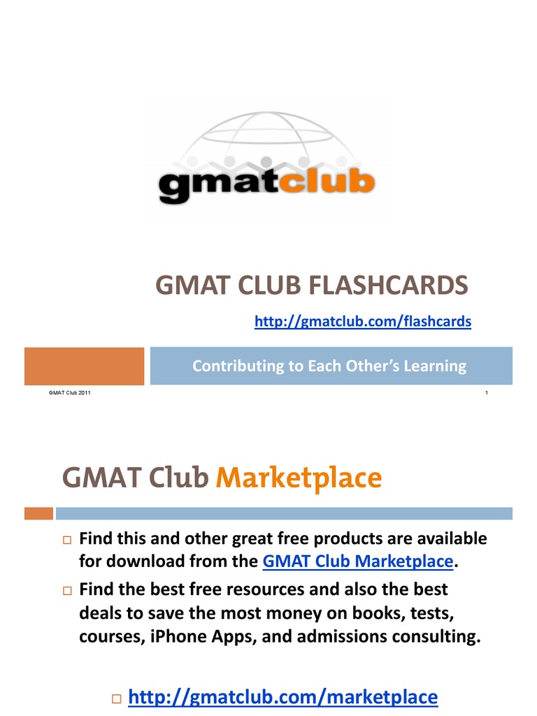 GMAT Flashcards v4 | PDF | Finance & Money Management