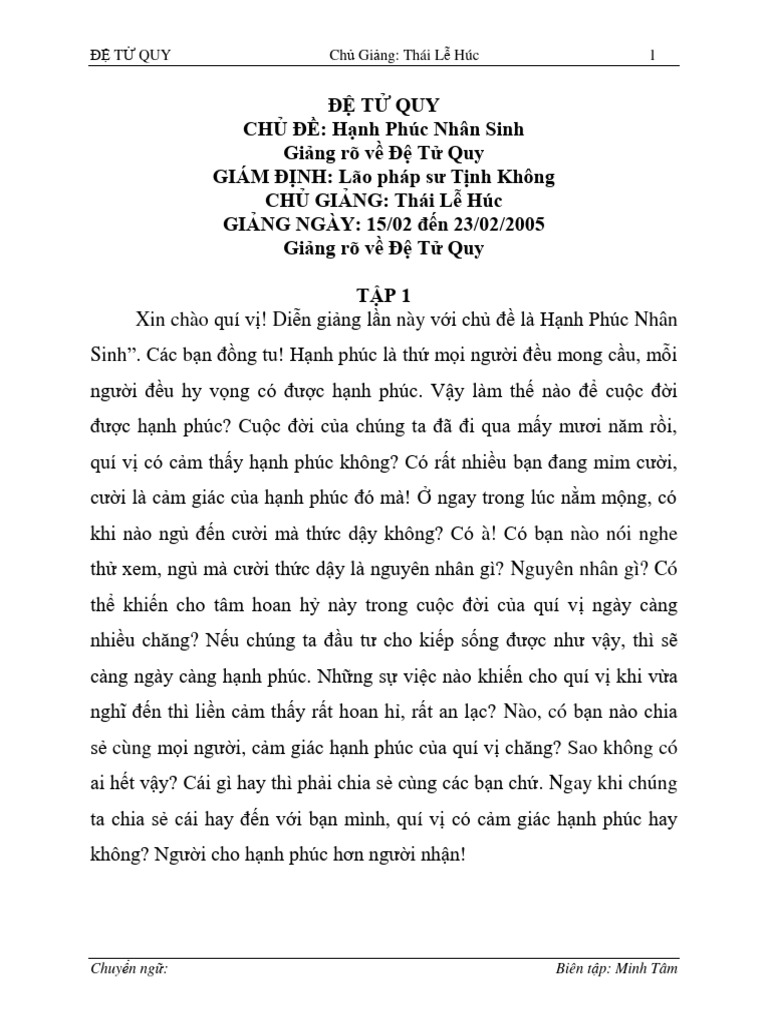 De Tu Quy Giang Giai | PDF