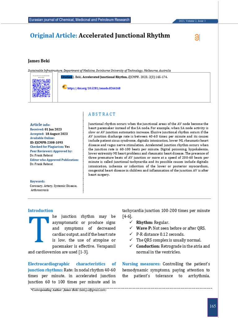 Accelerated Junctional Rhythm Explained | PDF | Breathing ...