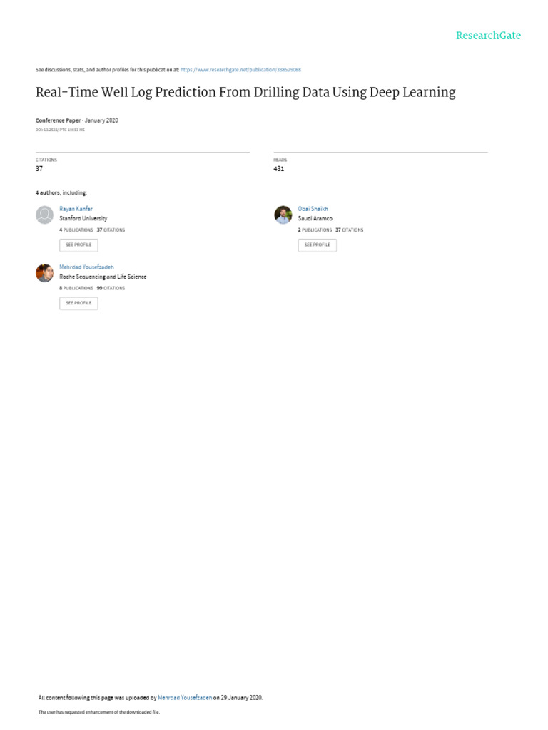 Real-Time Well Log Prediction From Drilling Data Using Deep Learning ...