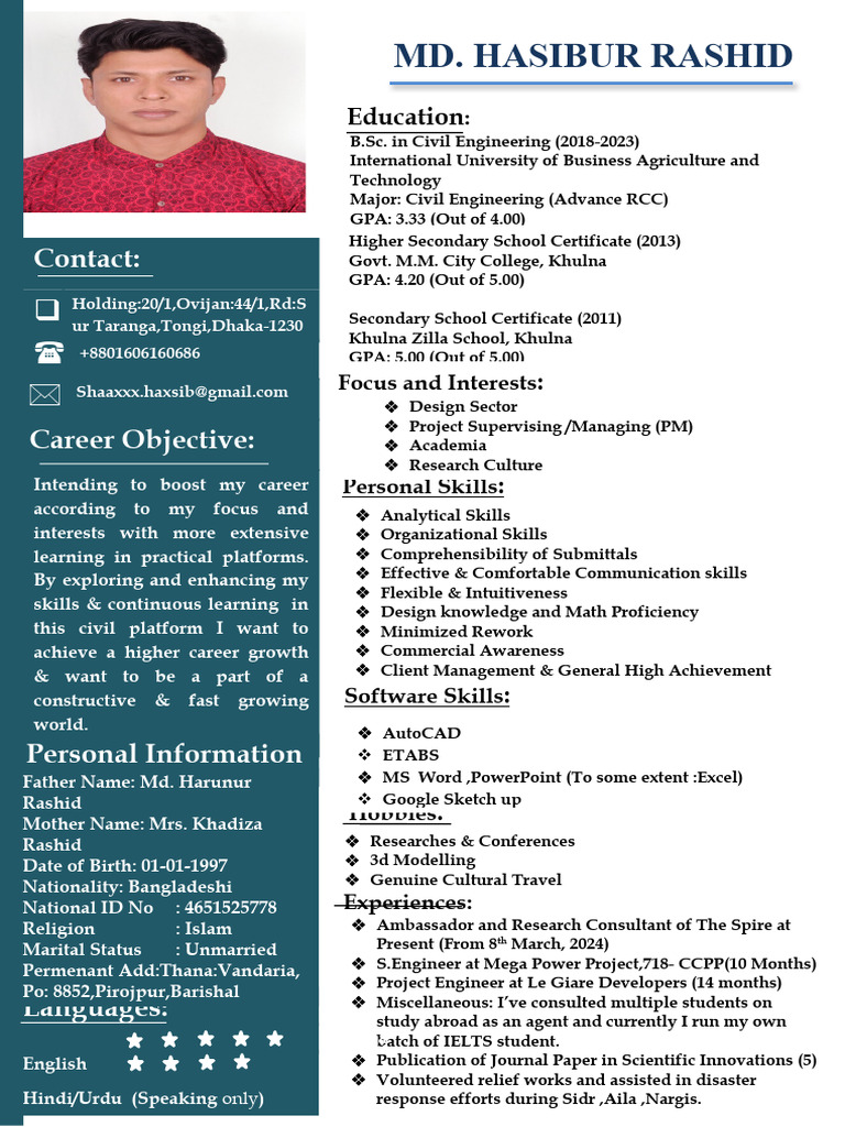 Resume - Hasib Mehdi | PDF