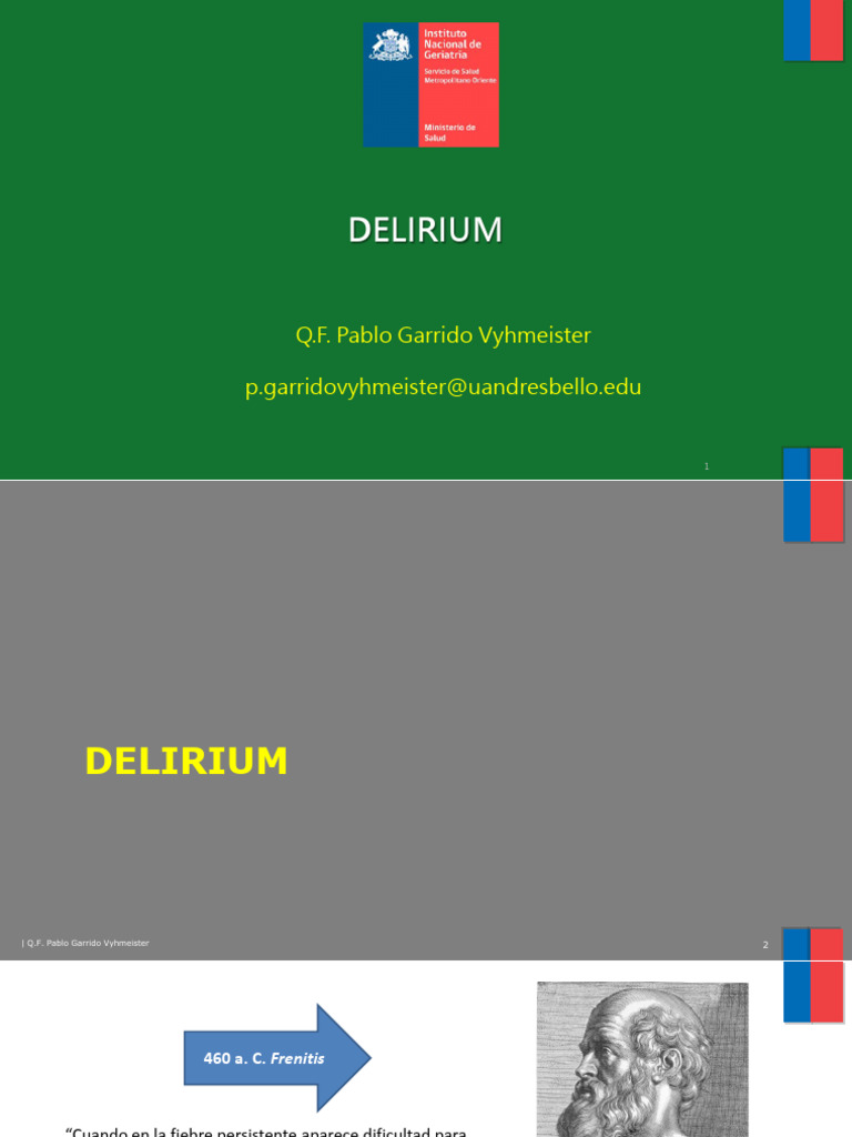 Delirium | PDF | Especialidades Medicas | Cuidado de la salud