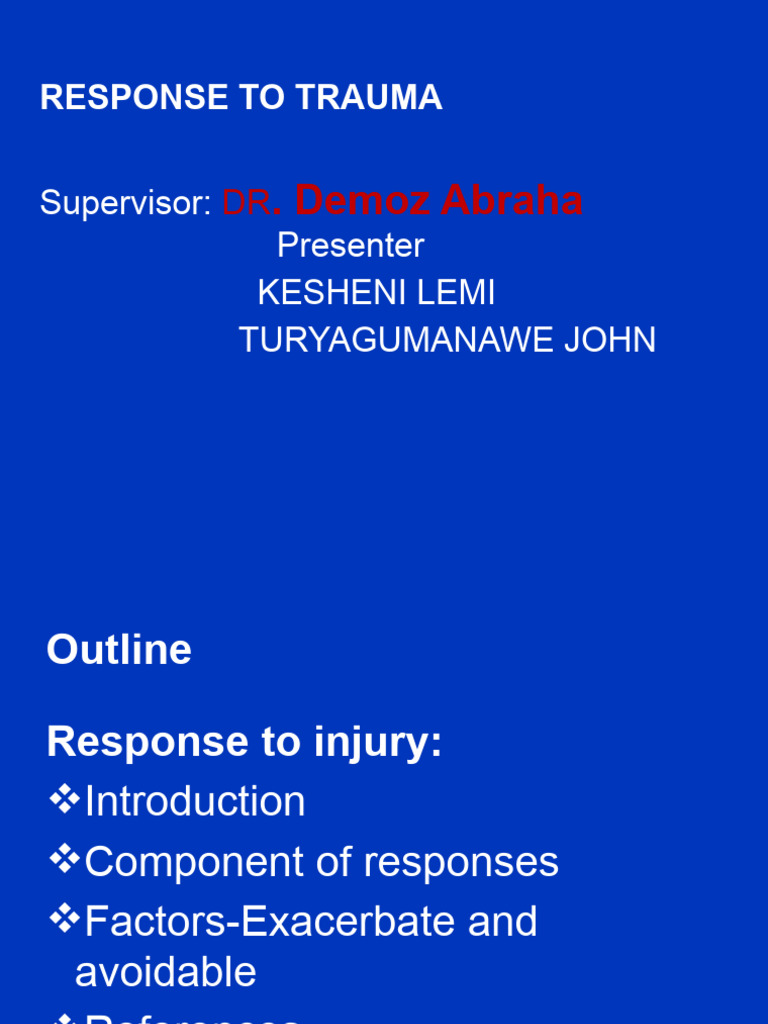 Response To Trauma 2024 | PDF | Neuroendocrinology | Adrenocorticotropic Hormone
