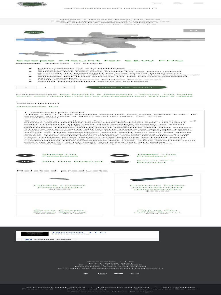 Scope Mount For S&W FPC Taccom3g | PDF | Components | Projectiles