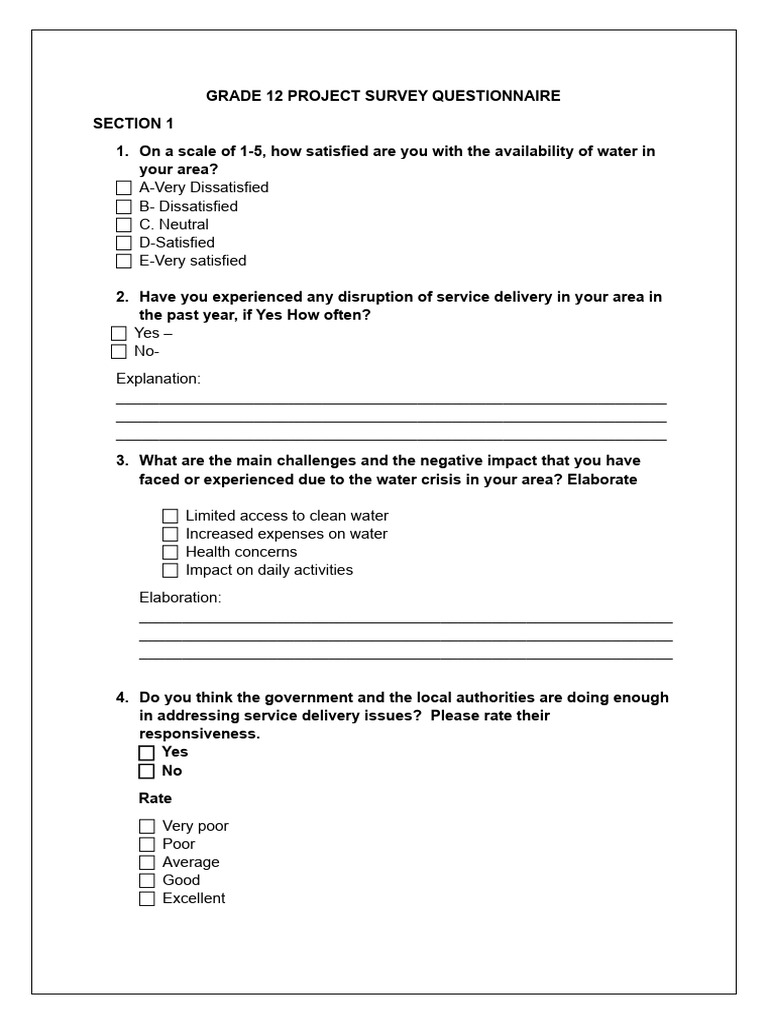 Project Questionnaires | PDF | Psychology | Social Psychology