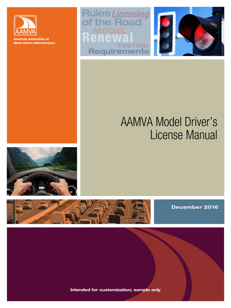 5582 Aamva - NMDTS - ModelDriverManual - Proof4 | PDF | Seat Belt ...