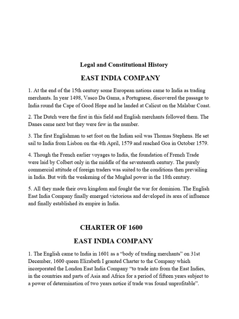 Charter of 1600: East India Company Origins | PDF | East India Company ...