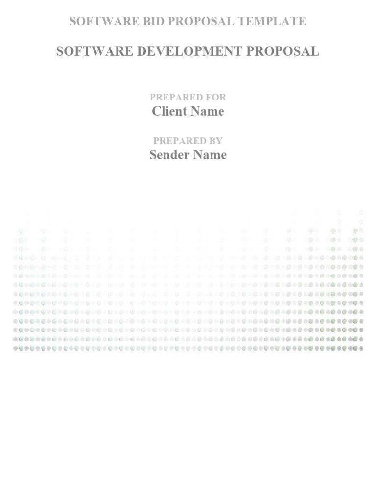 Software Bid Proposal Template | PDF