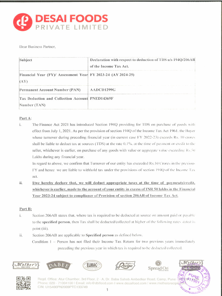 Suppliers - Letter - Trade | PDF