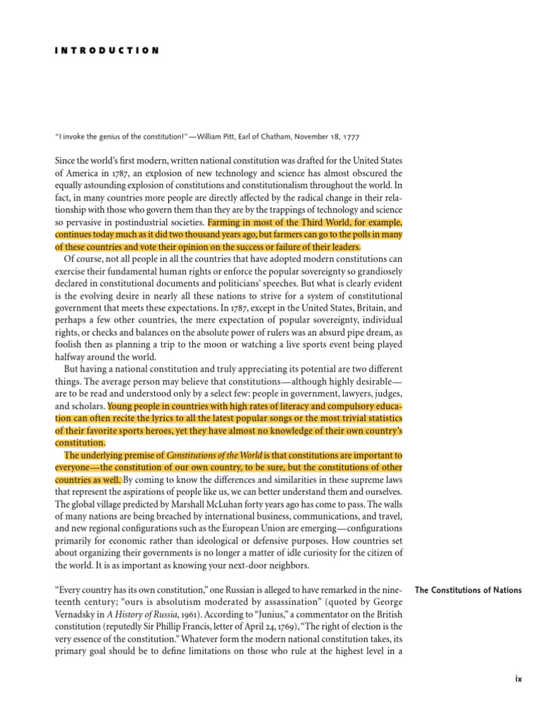 Intro Civ | Download Free PDF | Constitution | Separation Of Powers