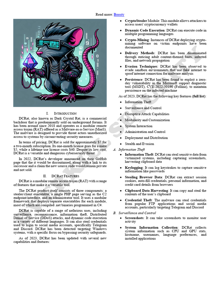 DCRAT [EN] | PDF | Malware | Security