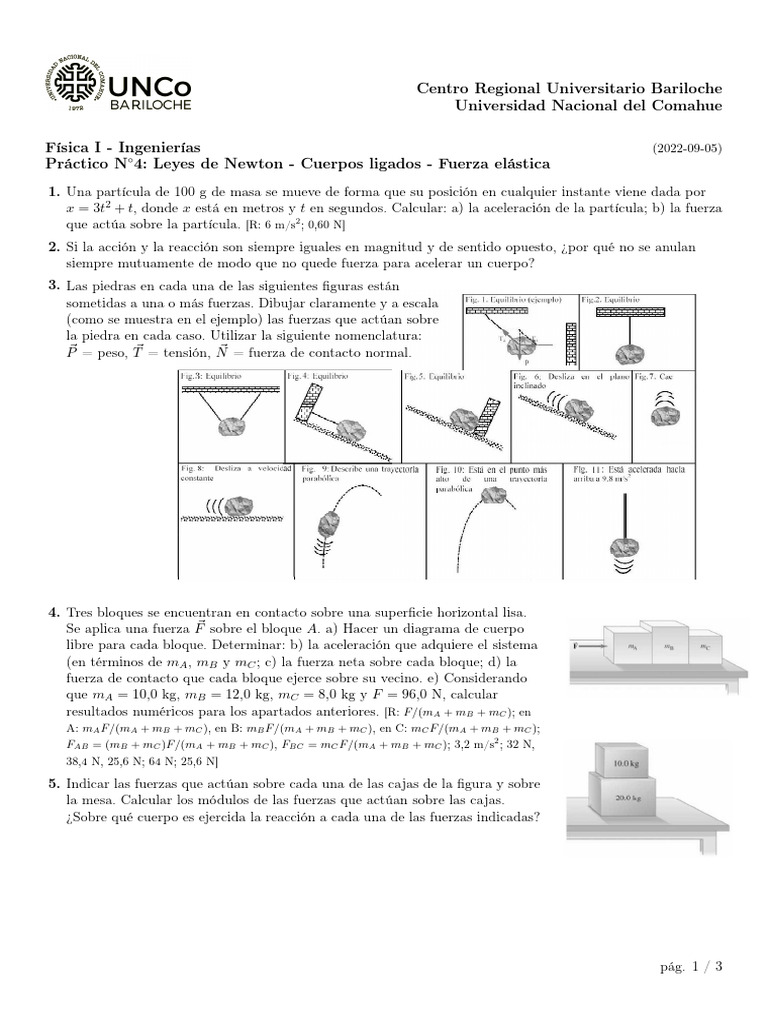 TP04 Dinamica1 | PDF | Fuerza | Fricción