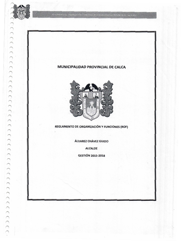 Rof 2018 1 | PDF | Alcalde | Gobierno local