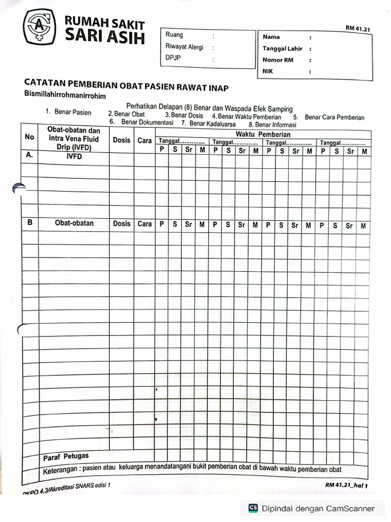 Daftar Obat Depan | PDF