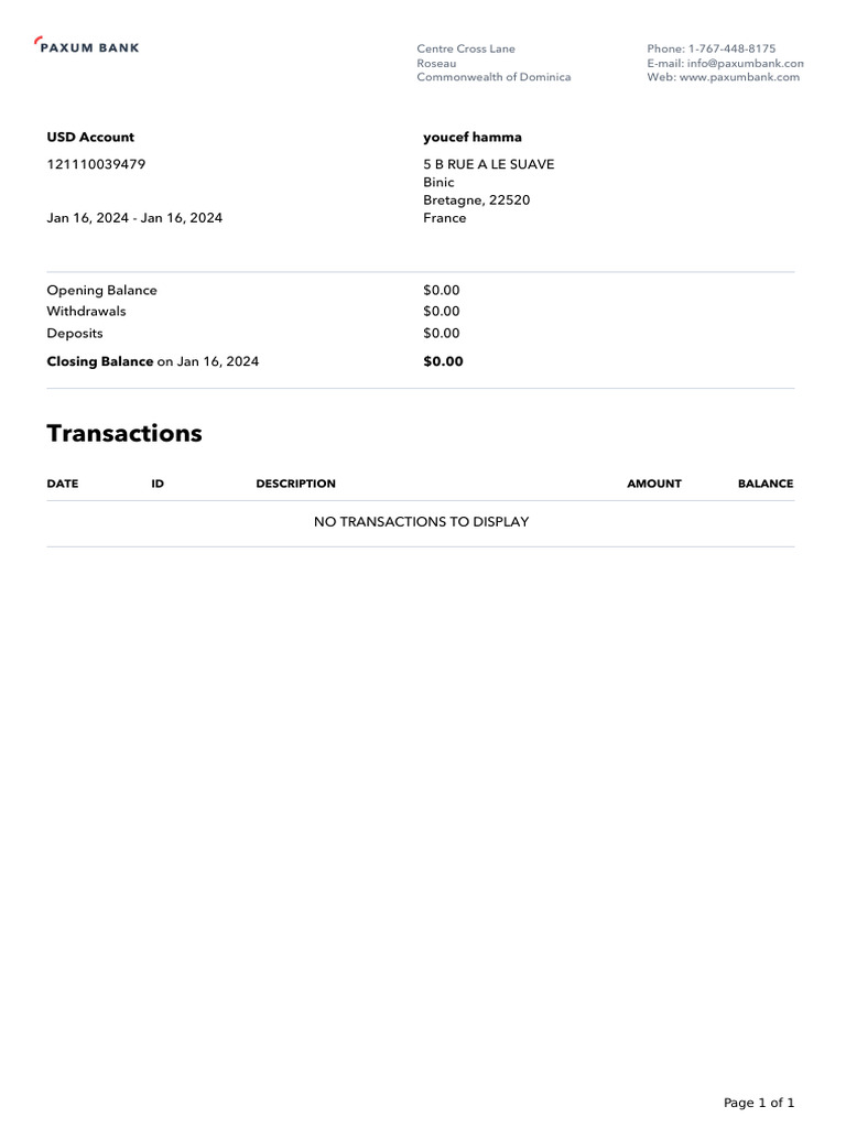 Transaction History | PDF