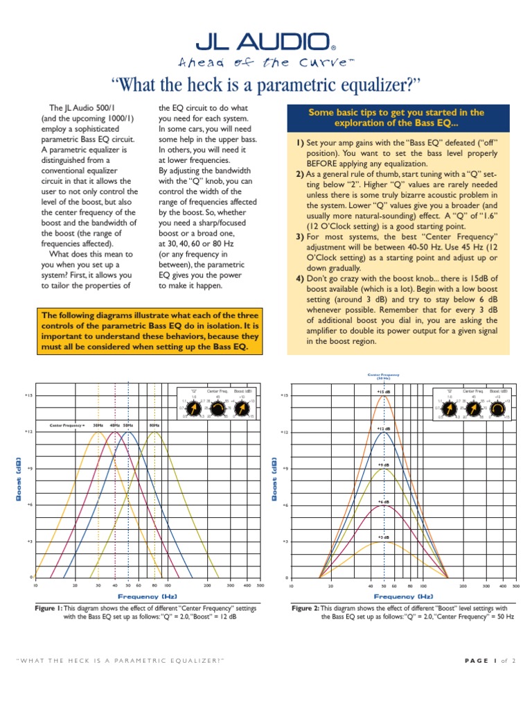 Parametric EQ | PDF | Equalization (Audio) | Bandwidth (Signal Processing)