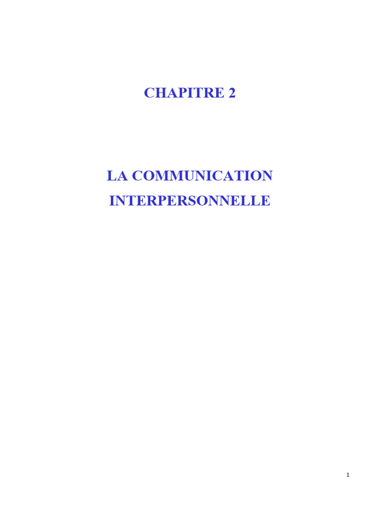 Maîtriser la communication interpersonnelle | PDF | la communication | Rétroaction