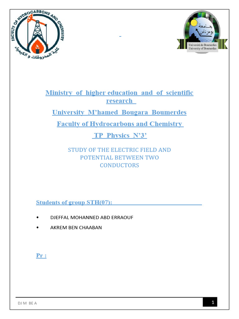 TP Physics 3 | PDF | Electric Field | Voltage