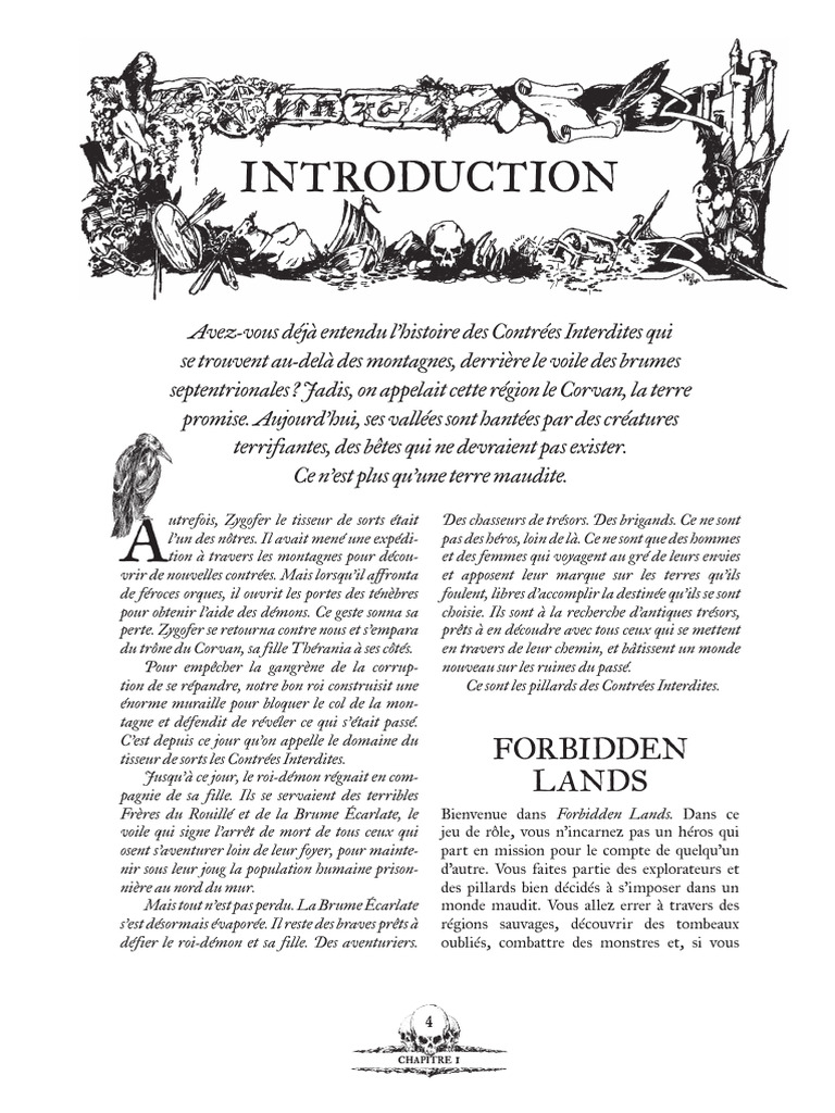 Forbidden Lands - Manuel Du Joueur1-Introduction | PDF | Dé | Jeux de table