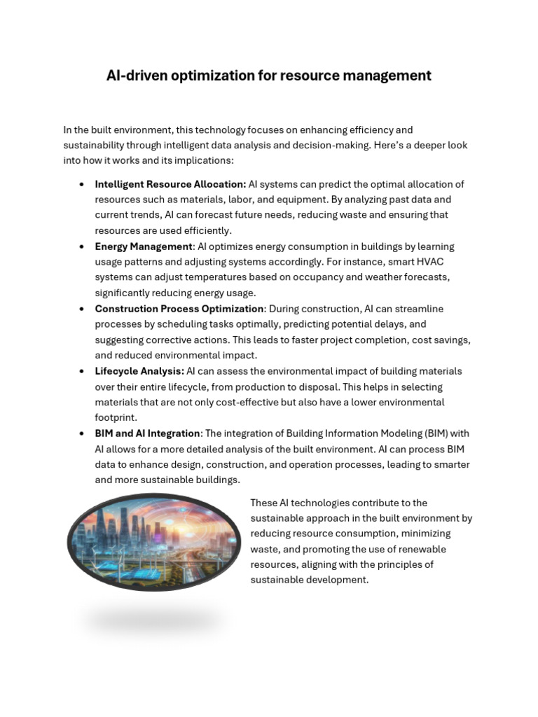 AI-driven Optimization For Resource Management | PDF | Artificial ...