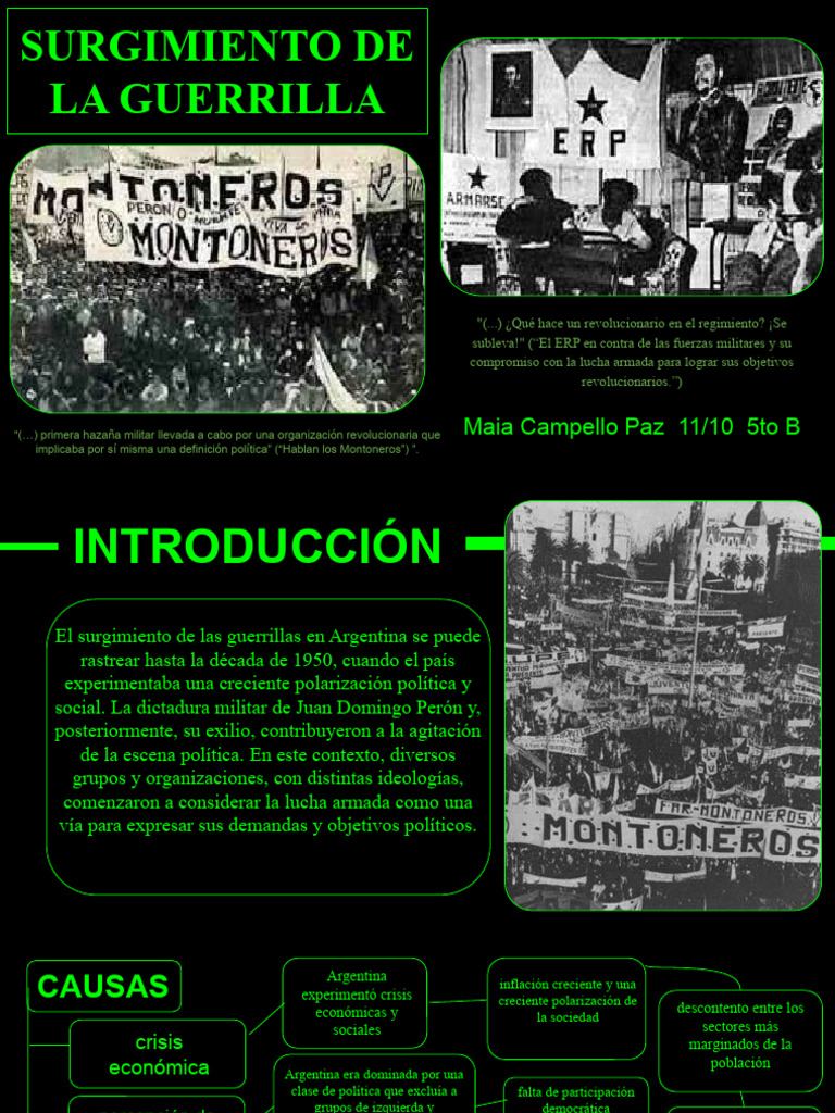 Surgimiento de la Guerrilla en Argentina | PDF | Guerra de guerrillas ...