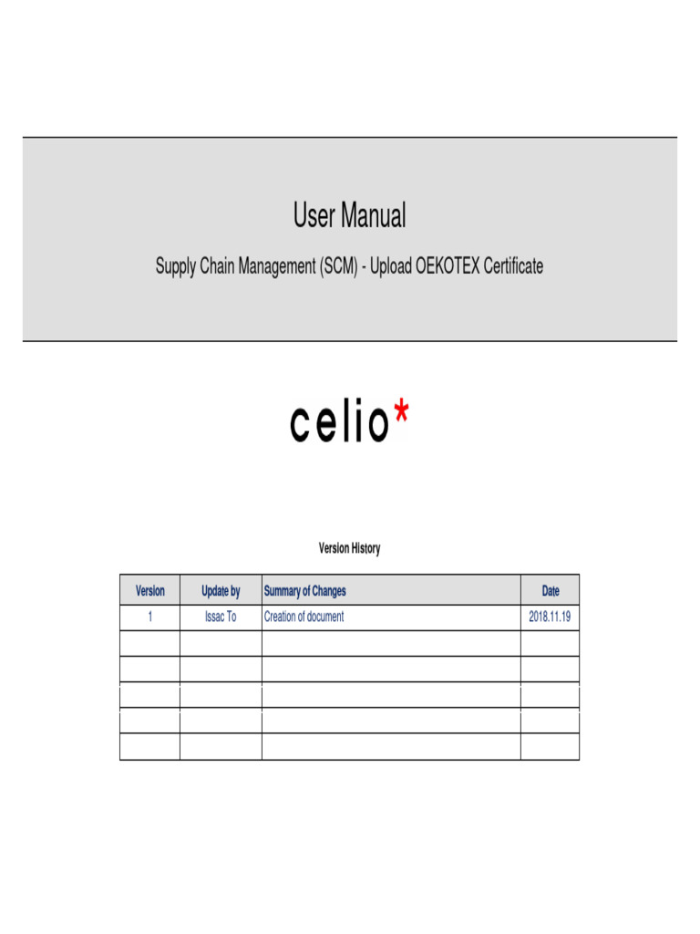 SCM - Upload OEKOTEX Certificate v1 | PDF | Supply Chain Management ...