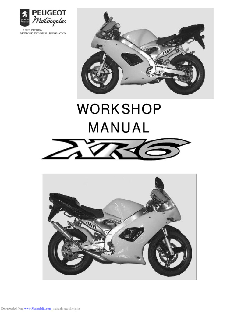 Peugeot XR6 Workshop Manual | PDF | Engines | Screw