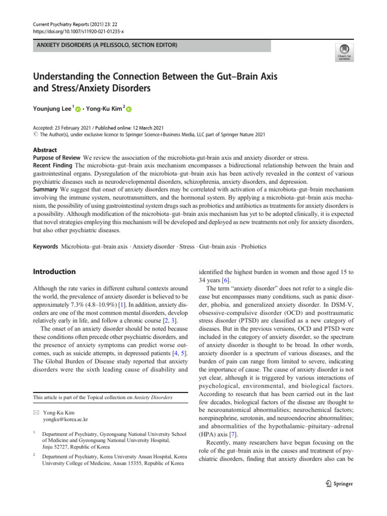 Understanding The Connection Between The Gut Brain Axis And Stress