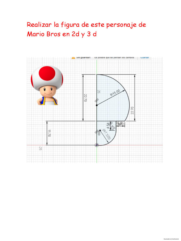 Realizar La Figura de Este Personaje de Mario Bros en 2d y 3 D | PDF