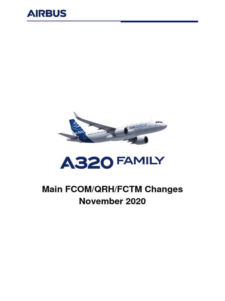 A320 Family Main FCOM QRH FCTM Changes Nov 2020 @X Aviation ...