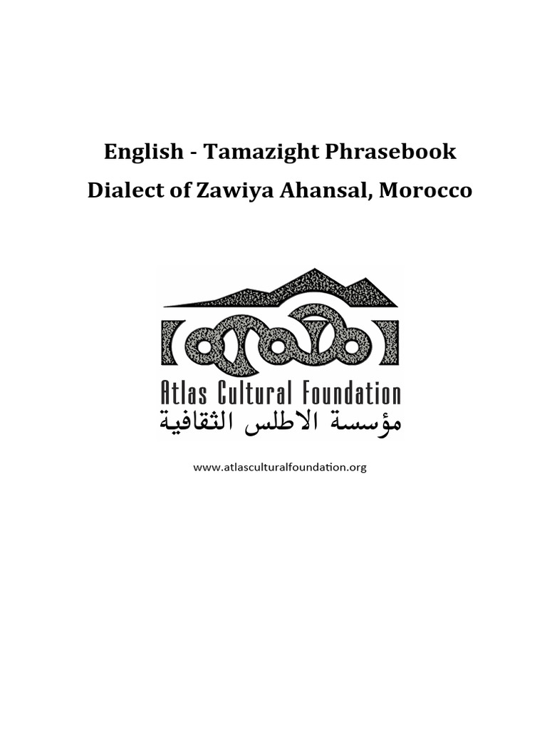Tamazight Phrasebook | PDF | Arabic | English Language