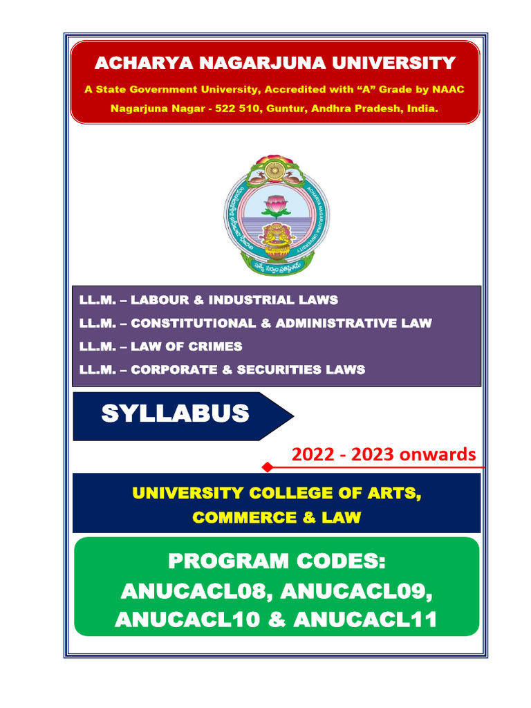 ANU LL.M. Syllabus 2022-2023 | PDF | Jurisprudence | Sampling (Statistics)