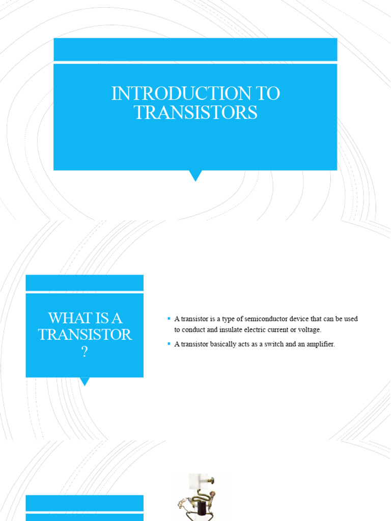 Introduction To Transistors | PDF | Bipolar Junction Transistor ...