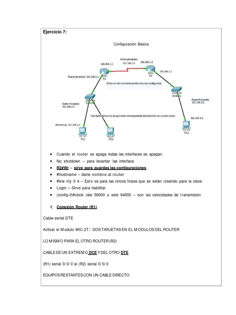 Ejercicio 7 y 8. Router | PDF | Dirección IP | Enrutador (Computación)