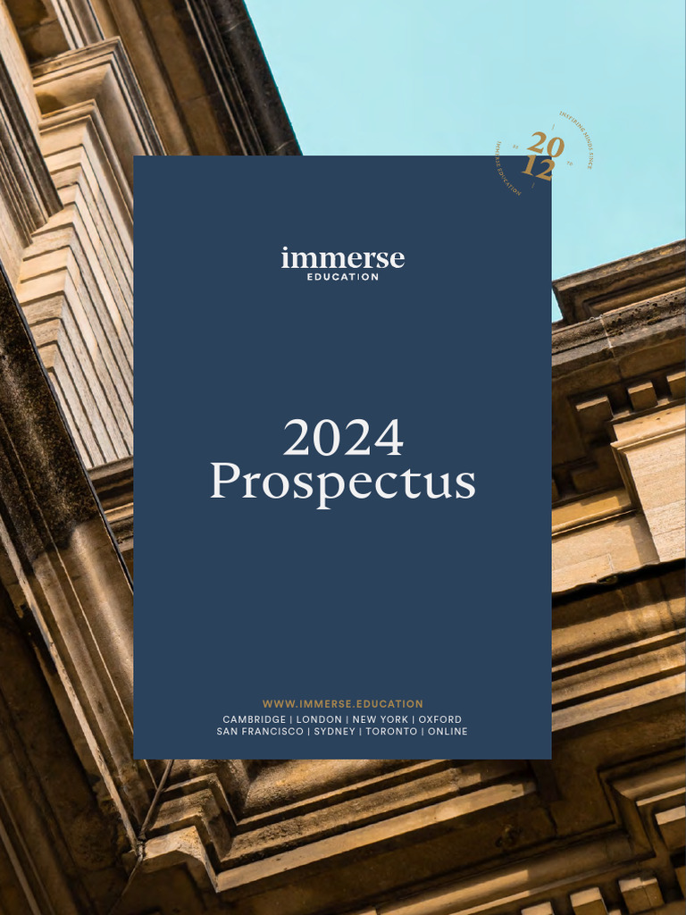 Immerse Education Prospectus 2024 | PDF | Mentorship | Science