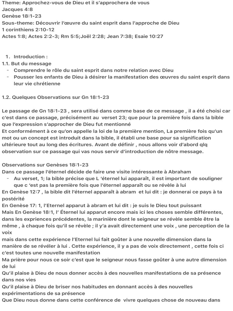 Theme: Approchez-Vous de Dieu Et Il S'approchera de Vous | PDF | Dieu ...