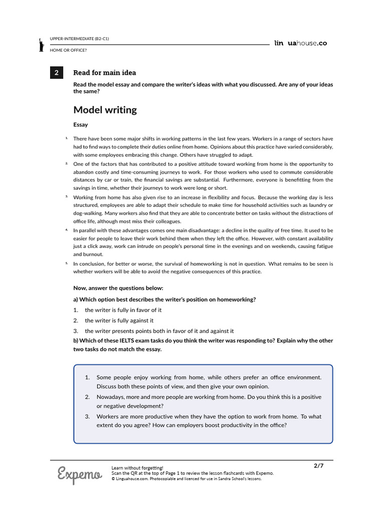 Homework - Discursive Essay | PDF | Vocabulary | Commuting